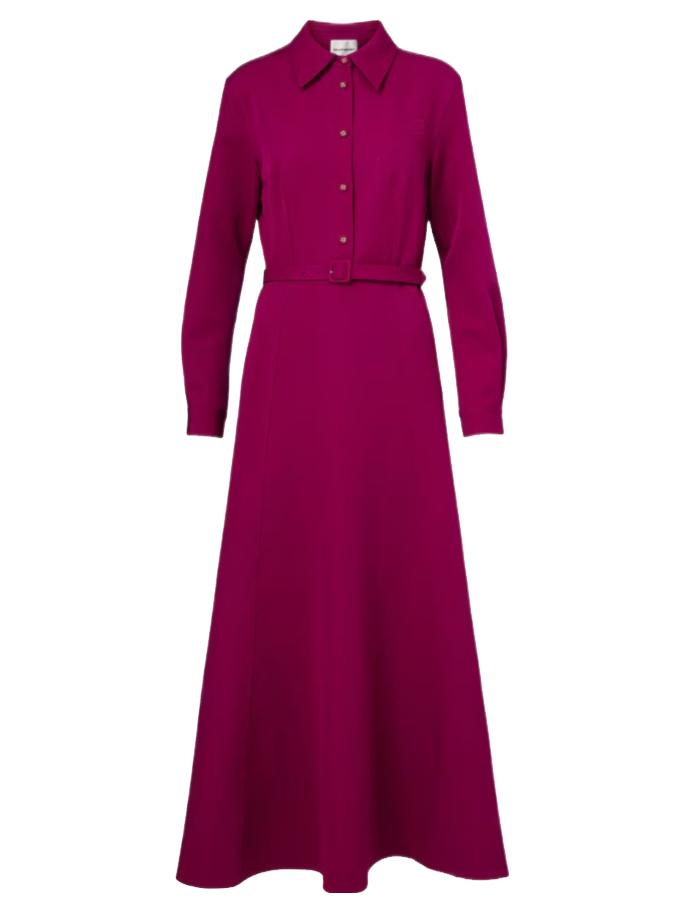 ROLAND MOURET Roland Mouret Belted Crêpe Shirt Dress